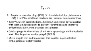 Vascular plugs | PPT
