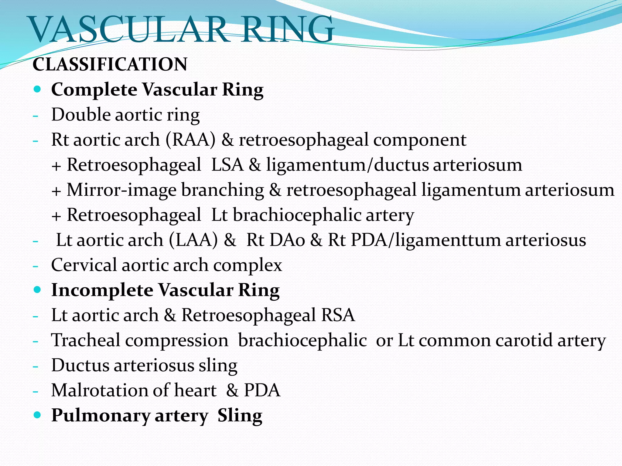Vascular ring & Sling | PPTX