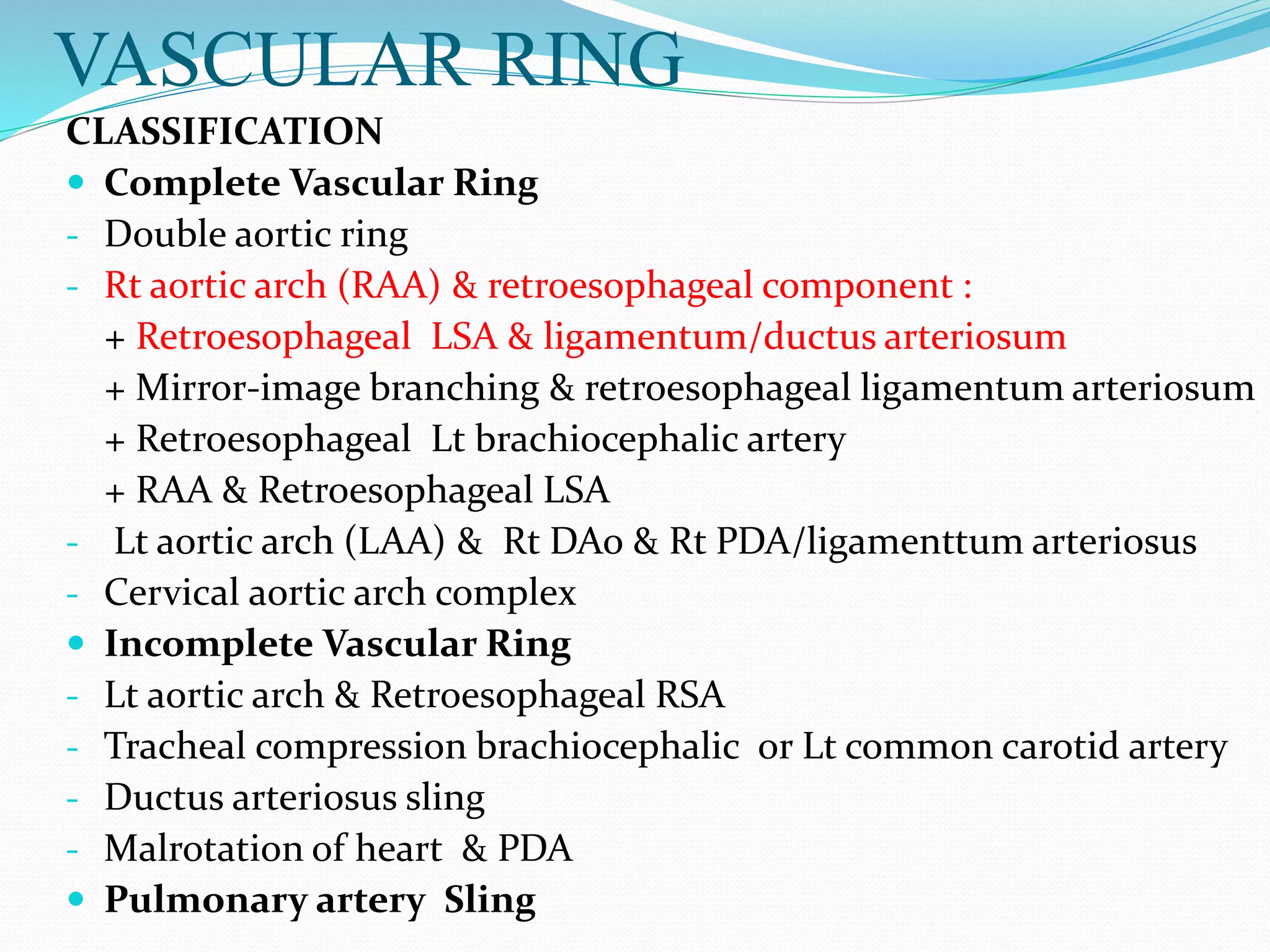 Vascular ring & Sling | PPTX