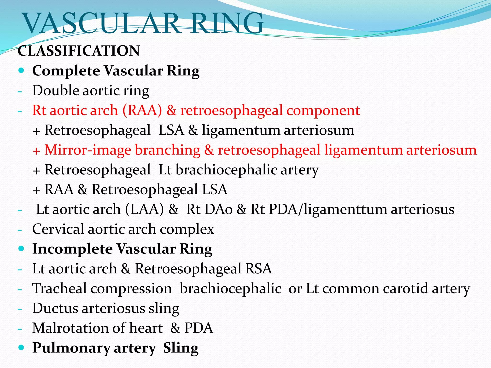 Vascular ring & Sling | PPTX