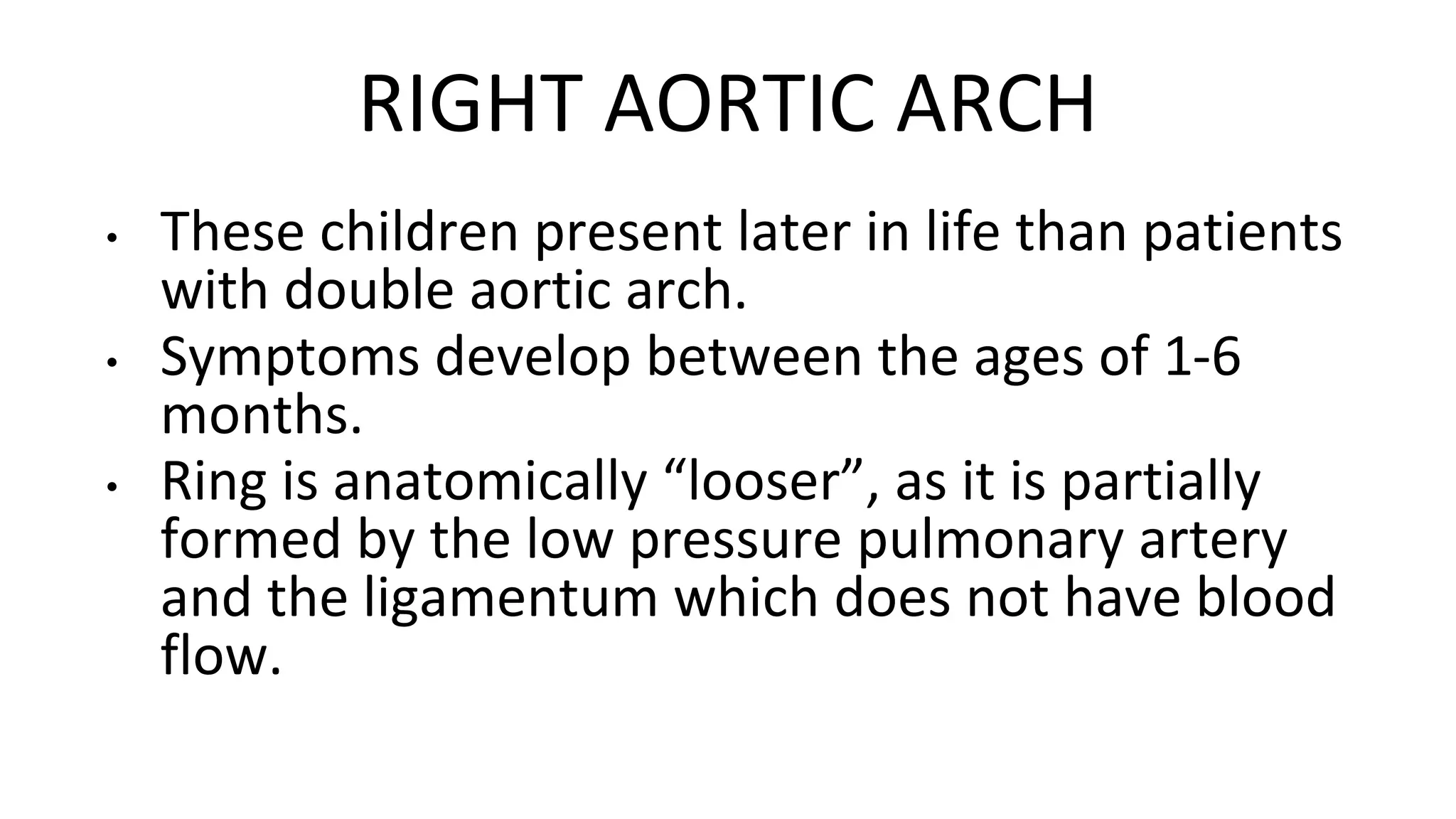 VASCULAR RINGS AND SLINGS TYPES HAEMODYNAMICS PRESENTATION AND ...