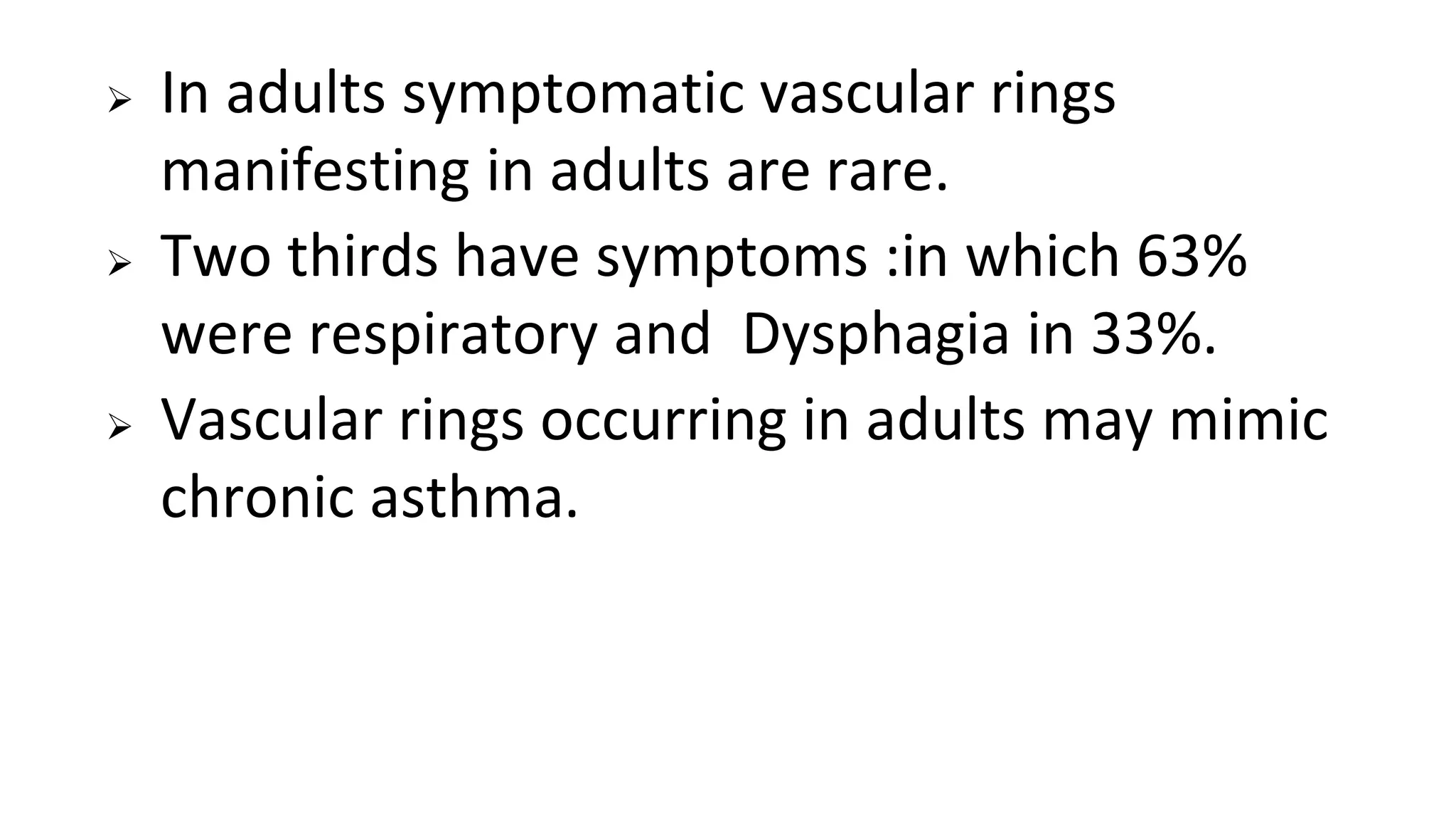 VASCULAR RINGS AND SLINGS TYPES HAEMODYNAMICS PRESENTATION AND ...
