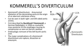 VASCULAR RINGS AND SLINGS TYPES HAEMODYNAMICS PRESENTATION AND ...