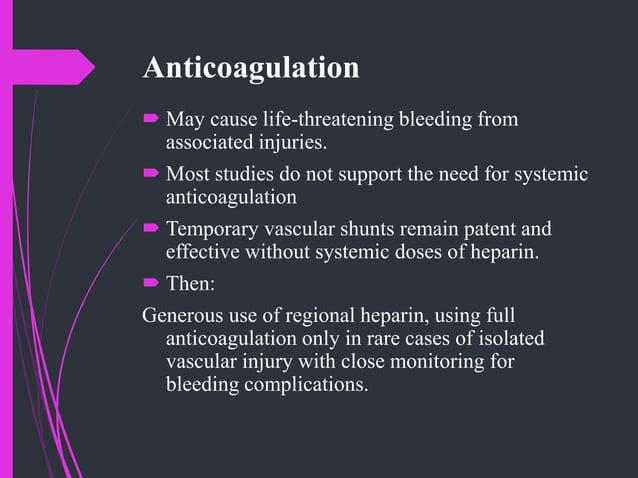 Lower extremity Vascular Trauma: Challenges & Pitfalls | PPT
