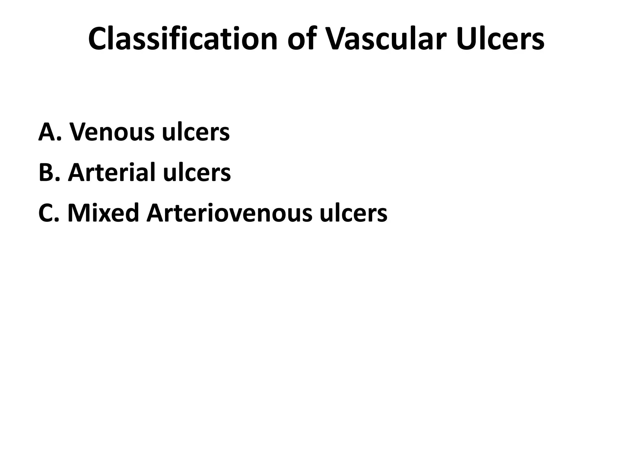Vascular Ulcers Ppt - | PPTX