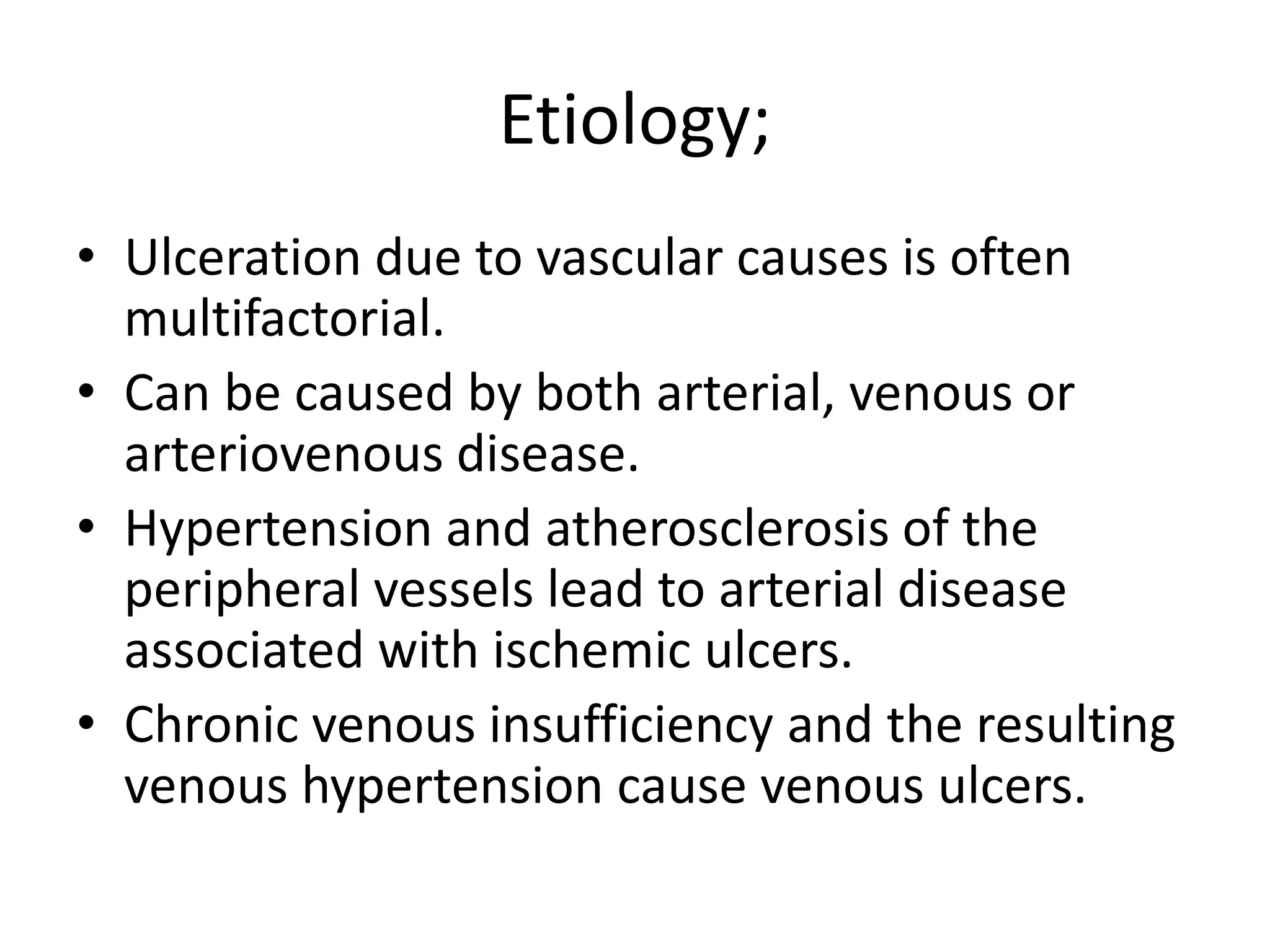 Vascular Ulcers Ppt - | PPTX
