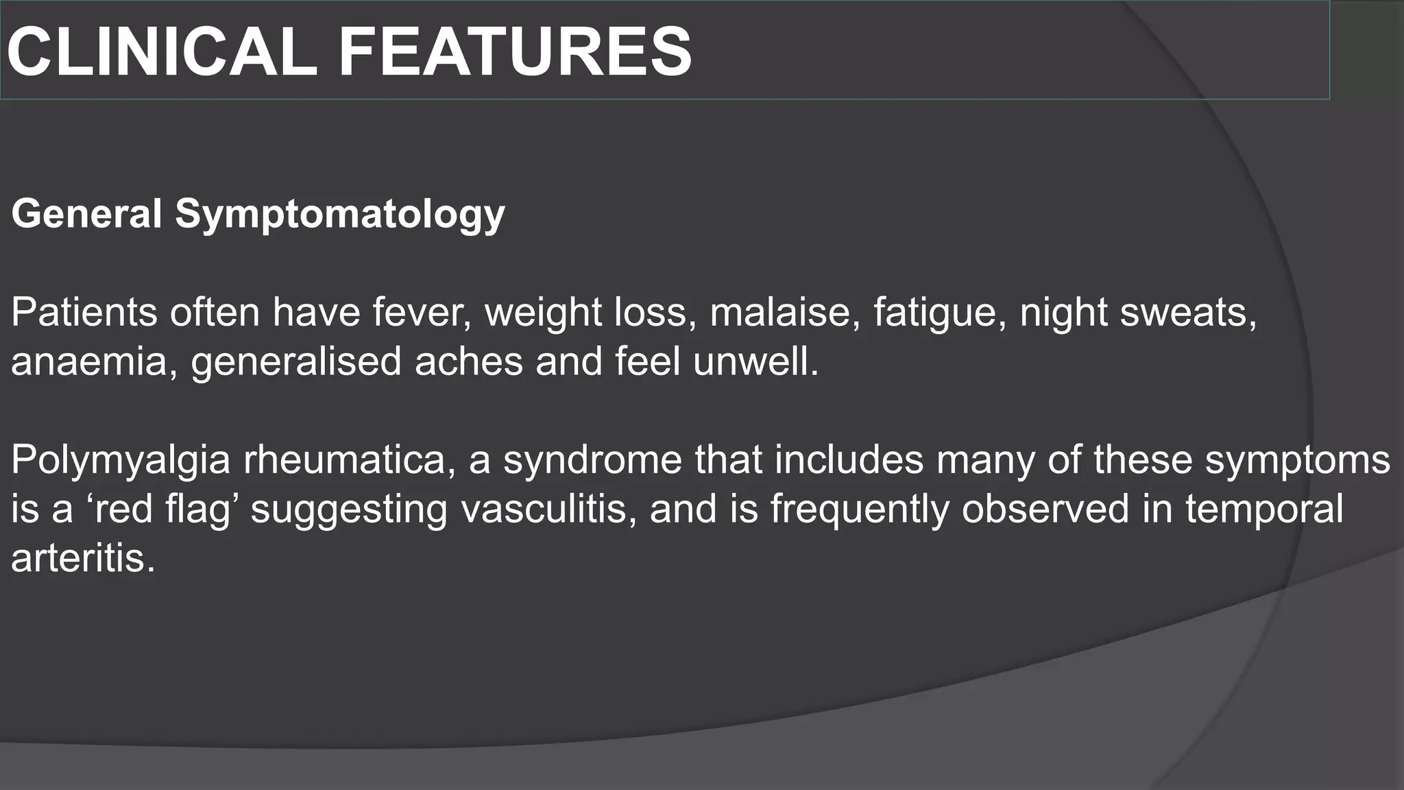 THE VASCULITIS SYNDROME | PPTX
