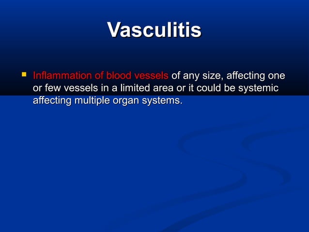 Vasculitis | PPT