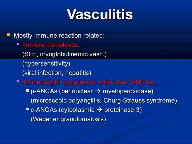 Autoimmune Vasculitis Types