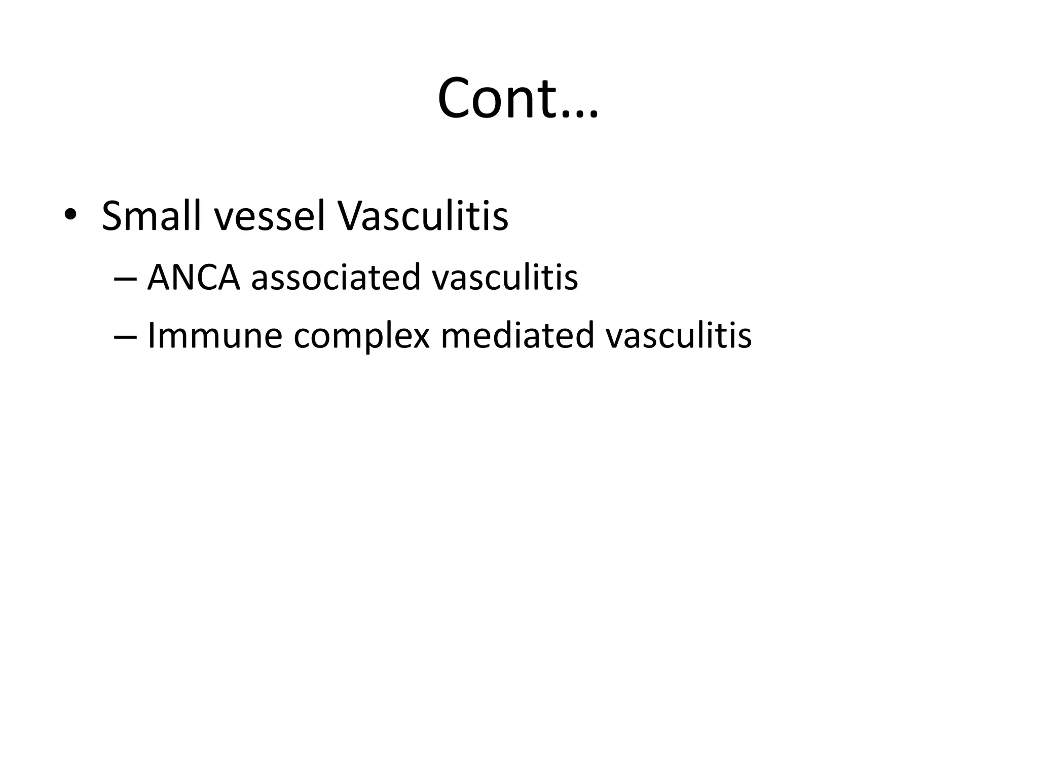 Small vessel vasculitis | PPTX