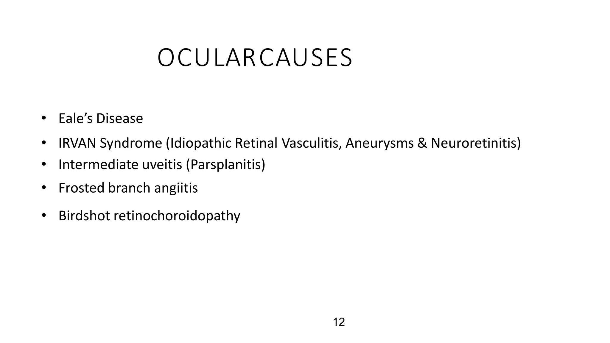 Retinal Vasculitis | PPTX