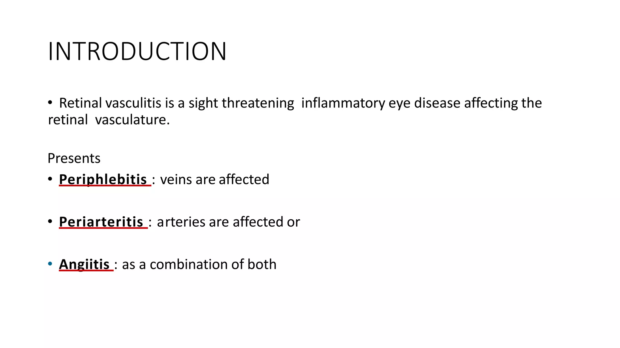 Retinal Vasculitis | PPTX