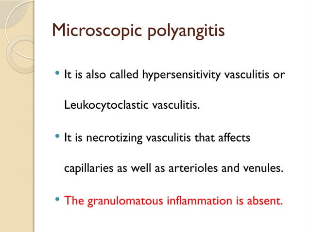 VASCULITIS.pptx different types of vasculitis | PPT
