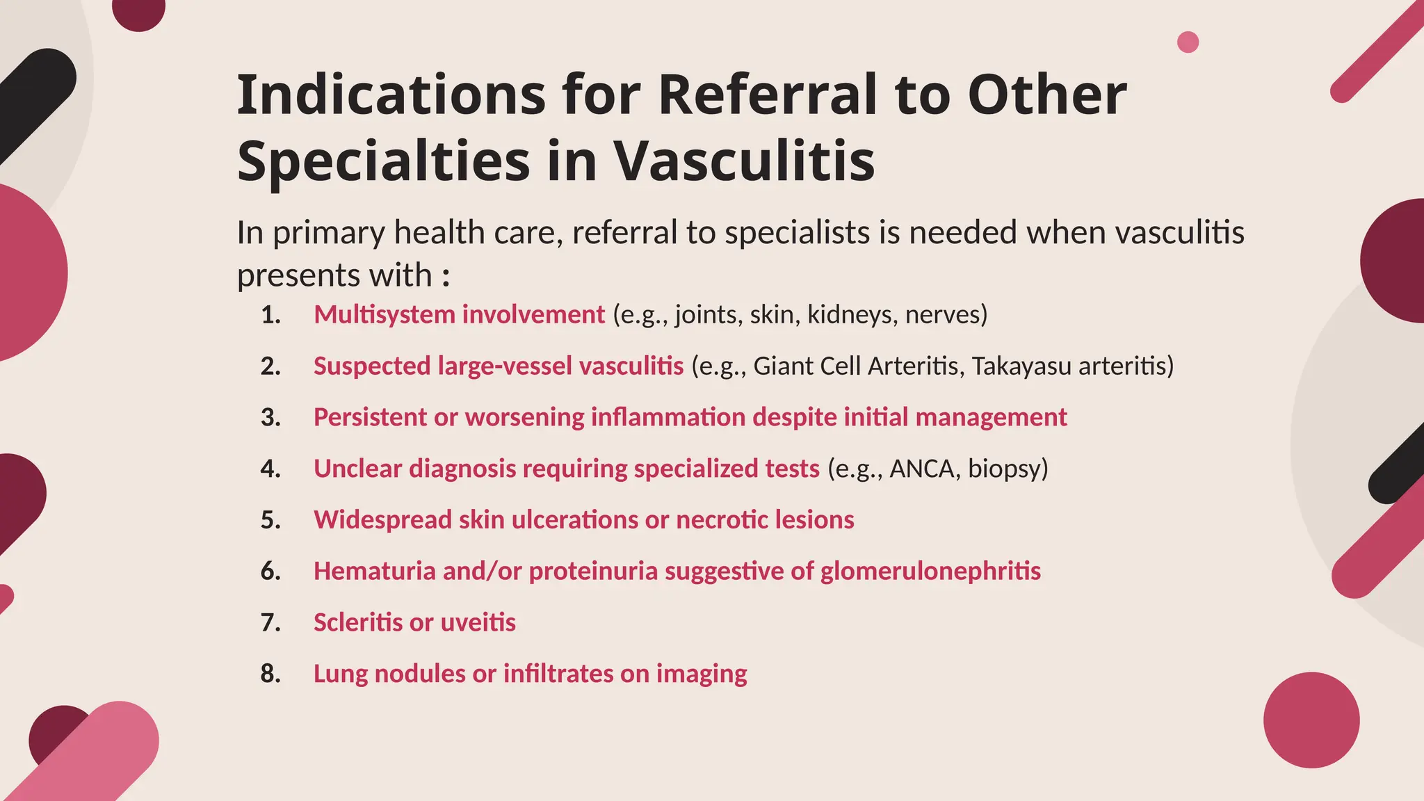 Vasculitis Definition and Classification | PPTX