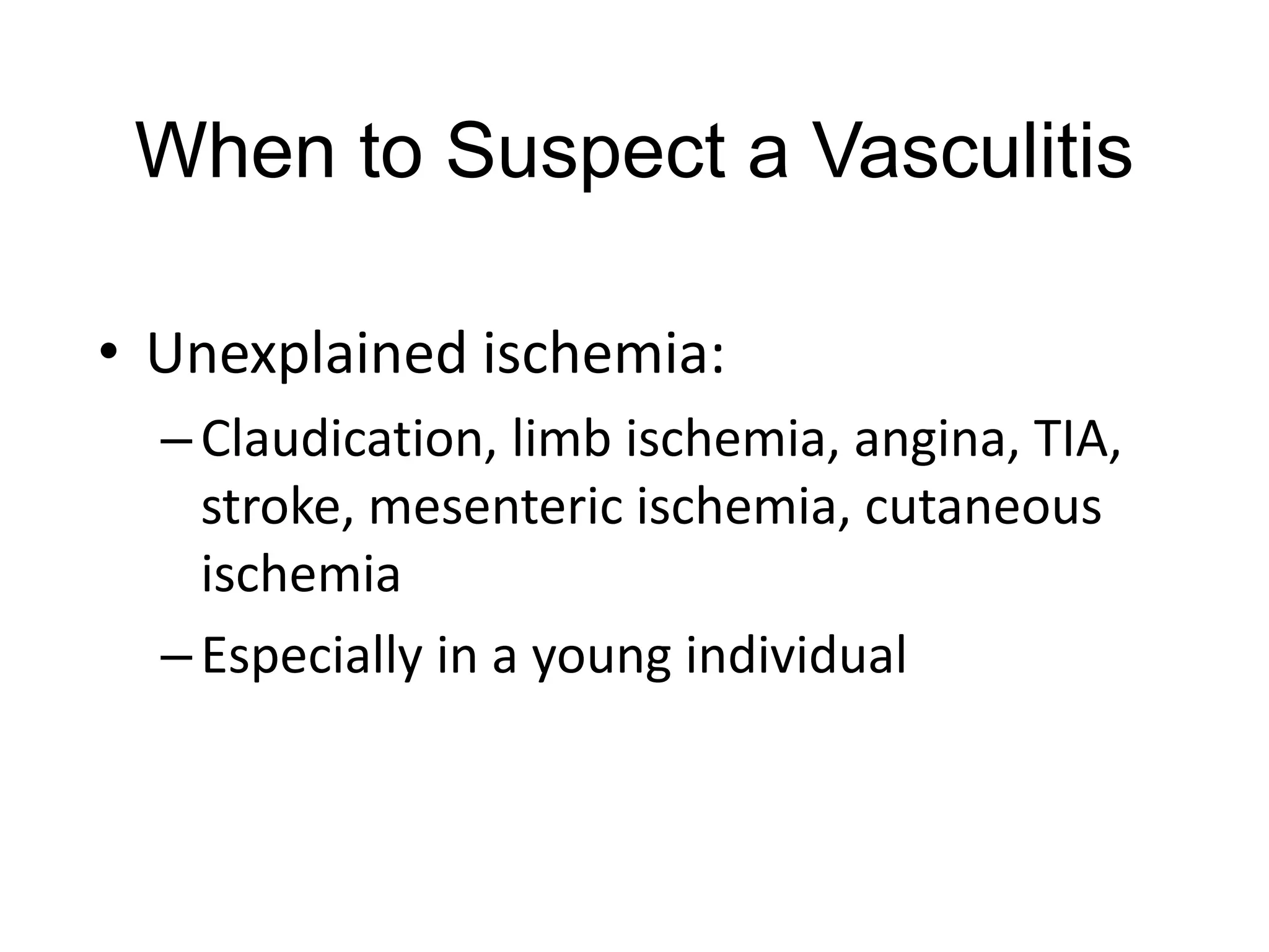 Vasculitis classification, secondary forms, mimickers | PPT