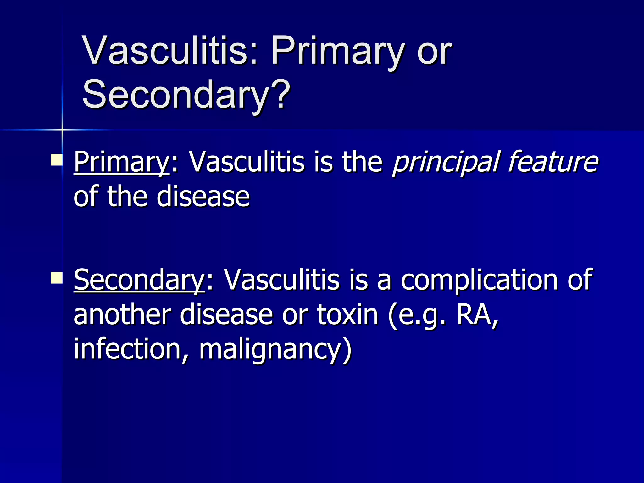 Vasculitis Overview | PPT