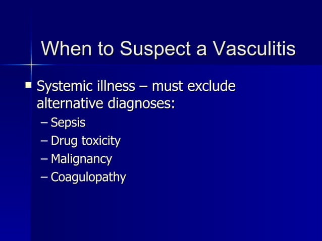 Vasculitis Overview | PPT