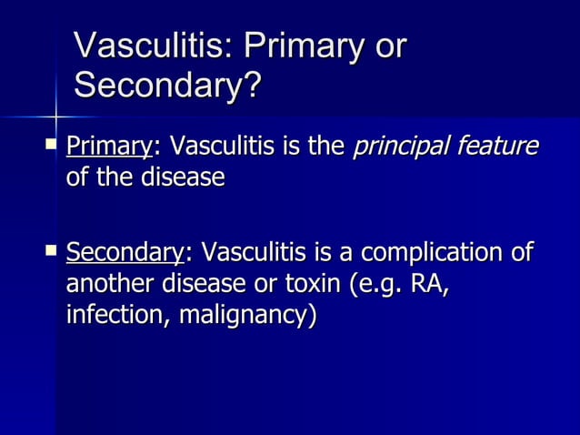 Vasculitis Overview | PPT