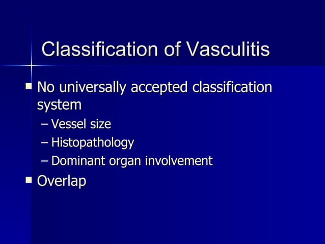 Vasculitis Overview | PPT