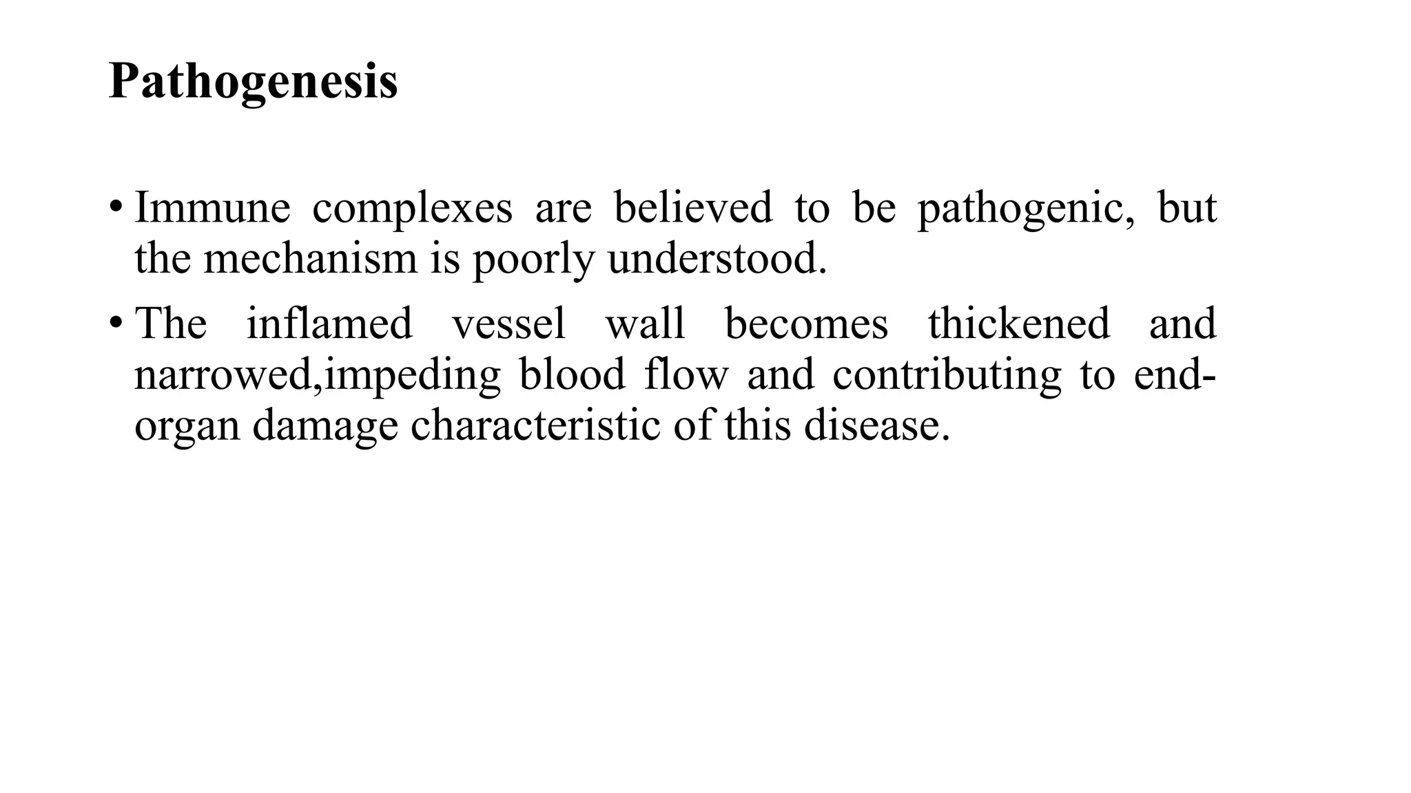 Childhood Vasculitis pathology & Pathogenesis | PPTX