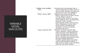 vasculitis classification in medicine.pptx | Blood Disorders | Diseases ...