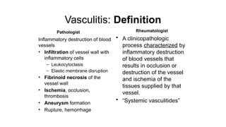 VASCULITIS CLASSIFICATION AND ETIOPATHOGENESIS | PPTX