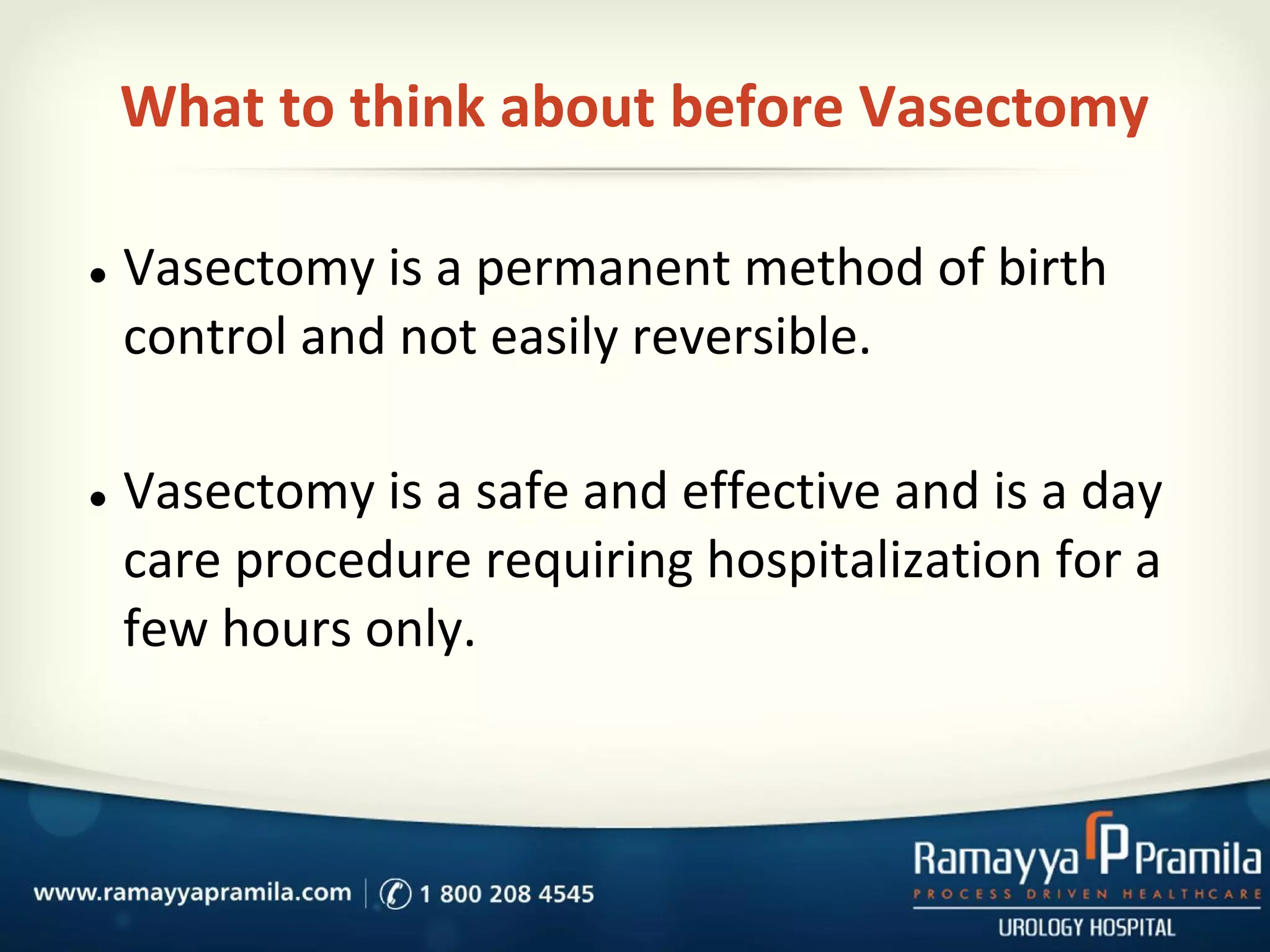 Vasectomy | PDF