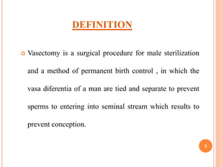 Male Sterilization Methods