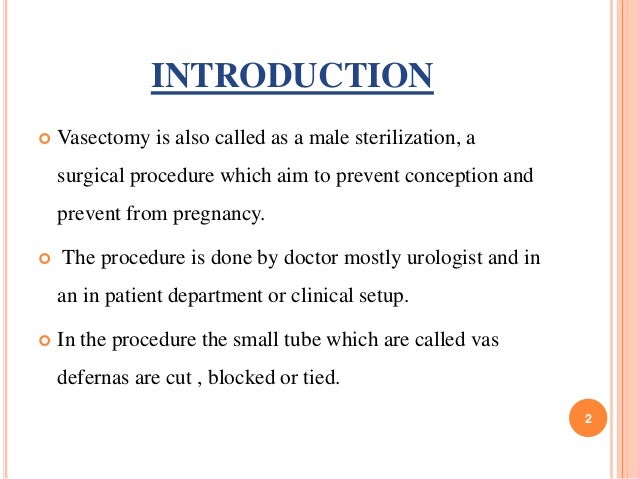 Vasectomy Meaning