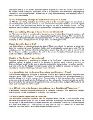 Vasectomy | No-Scalpel Vasectomy | Effects of Vasectomy | Plano, TX ...