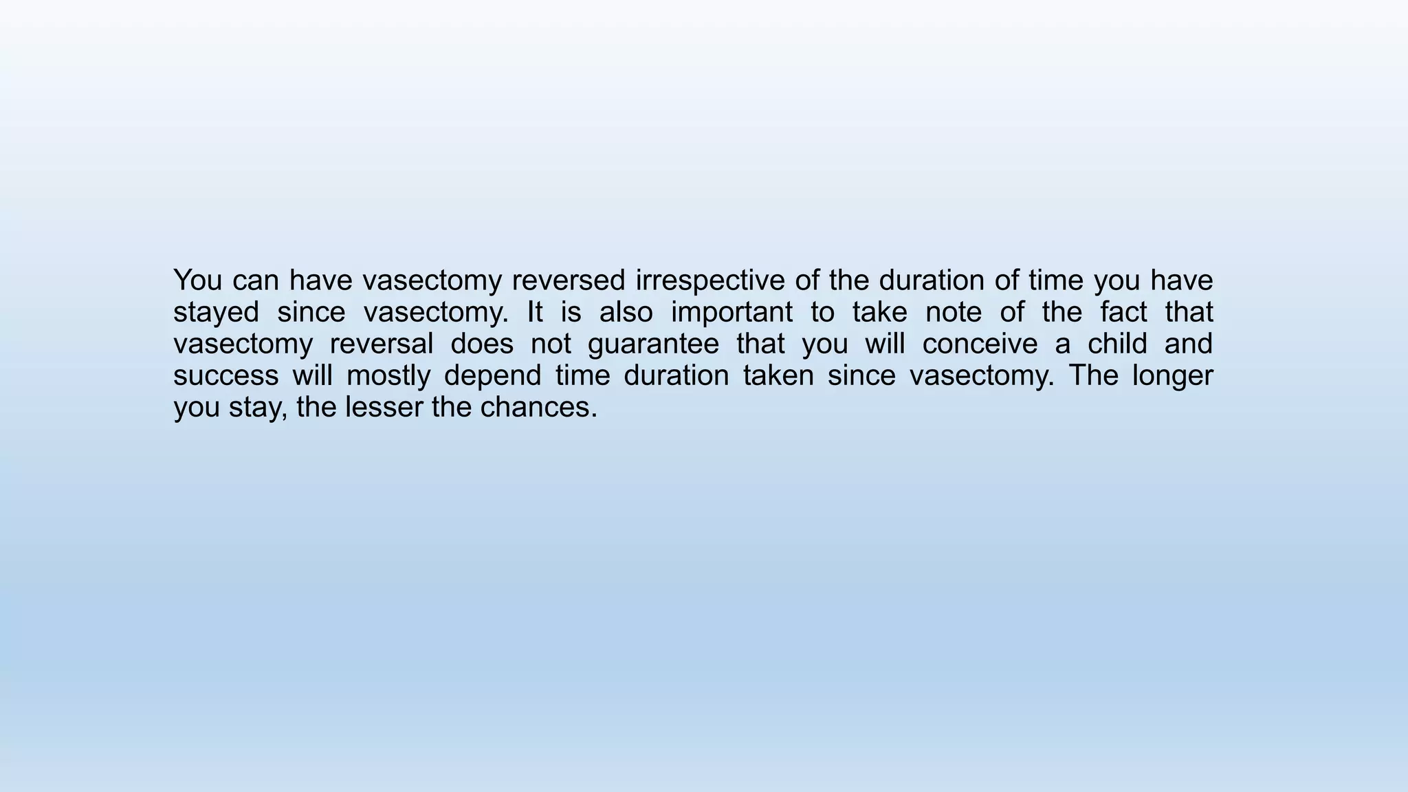 Vasectomy reversal The Basic You Should Know | PPTX