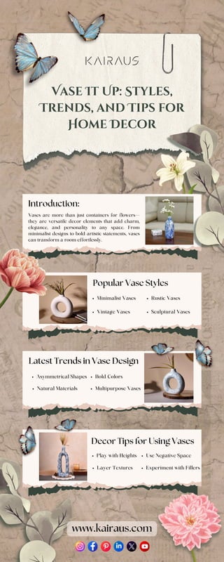 Vase It Up: Styles, Trends, and Tips for Home Decor | PDF