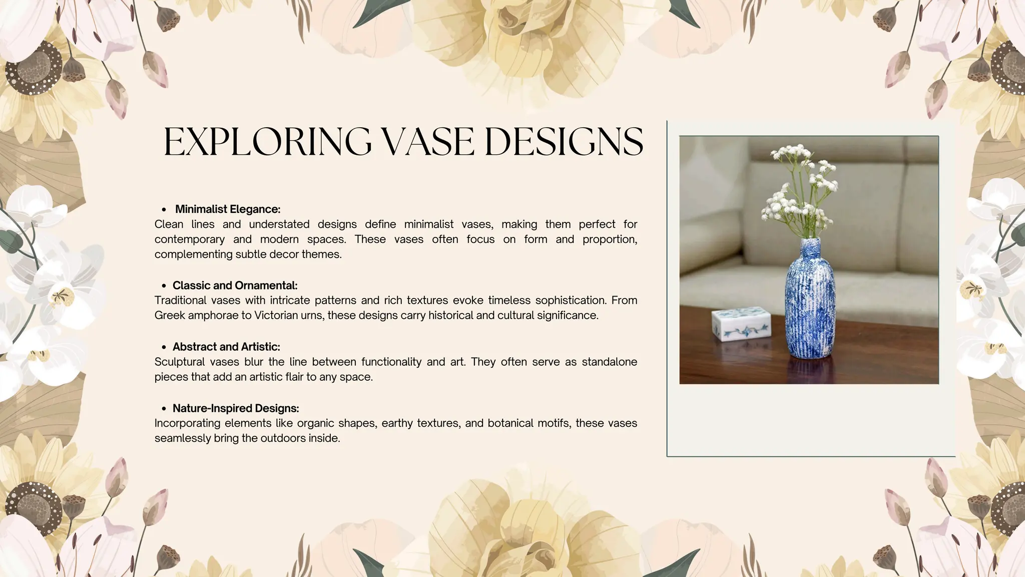 The Art of Vases :- Designs That Inspire | PDF