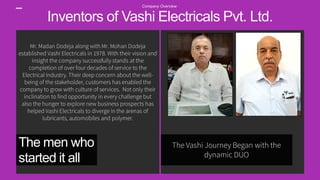 Vashi electricals brochure | PPT
