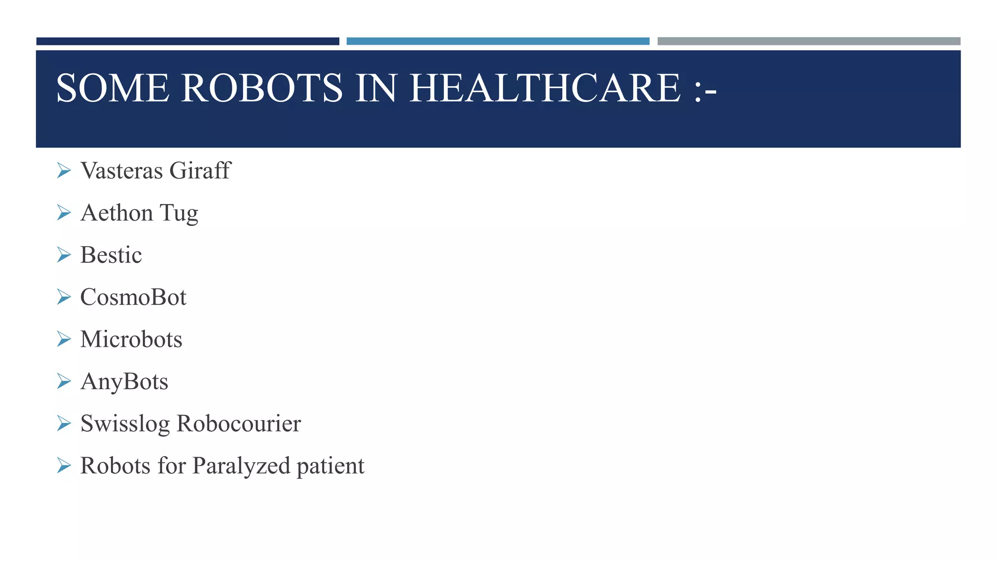 Robotics in Medical Science | PPTX