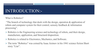 Robotics in Medical Science | PPTX
