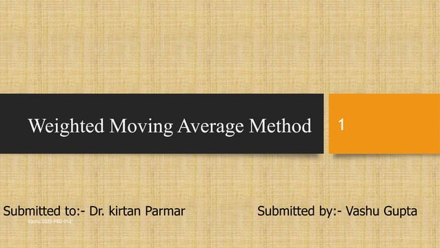 Weighted Moving Average Method | PPTX | Business Accounting & Finance ...