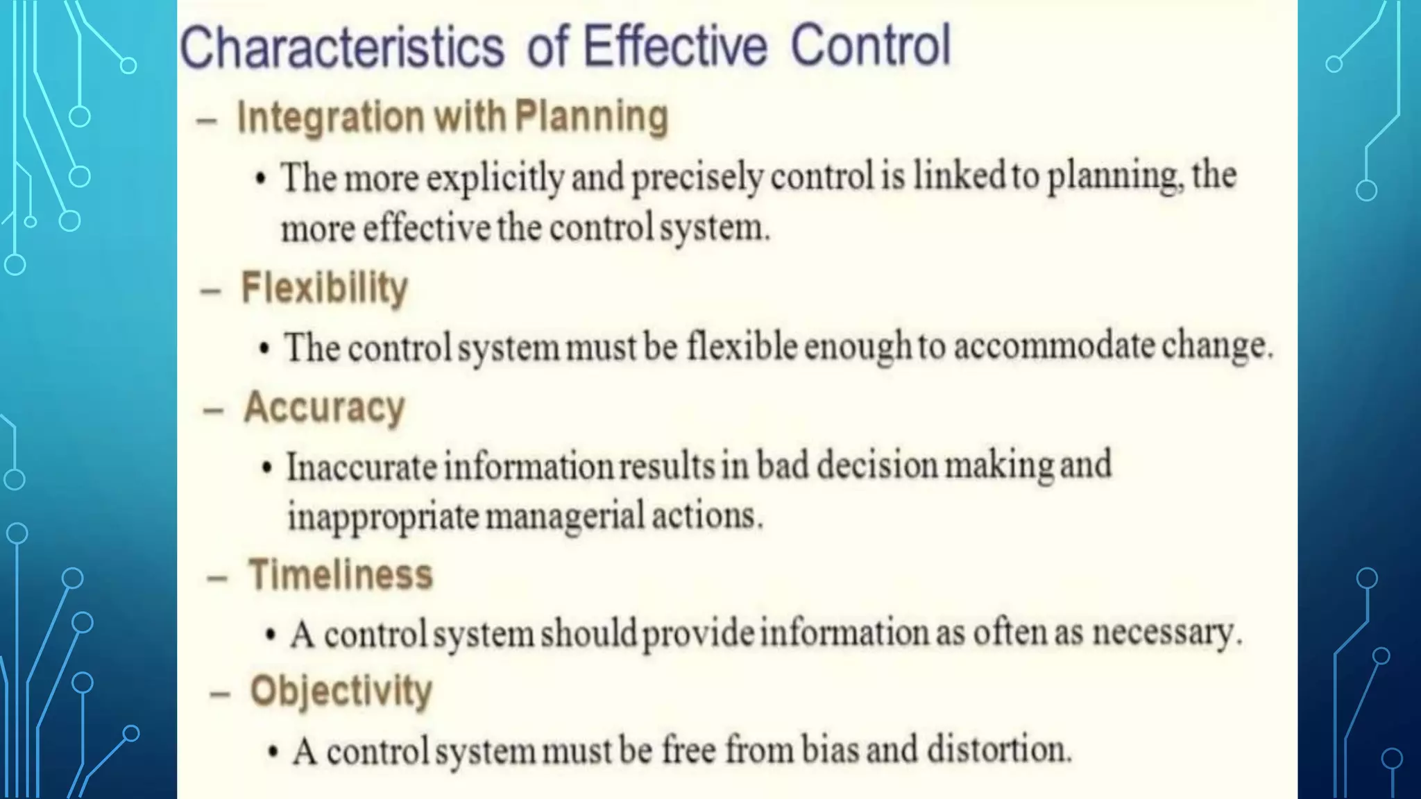 Meaning, Characteristics, Significance and Types of Control System | PPT