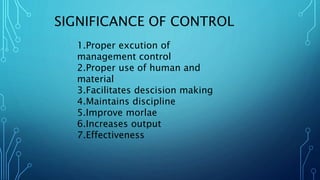 Meaning, Characteristics, Significance and Types of Control System | PPT