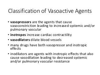 Vasoactive agents | PPTX