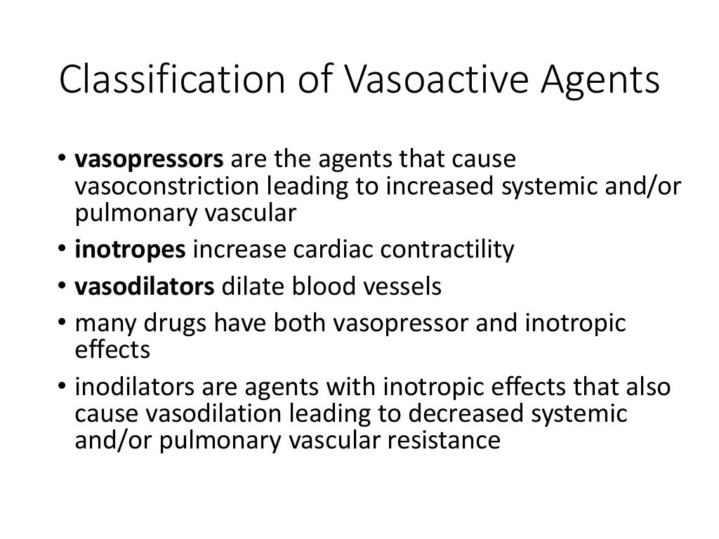 Vasoactive agents | PPTX