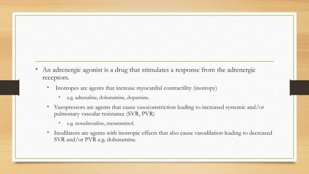 Vasoactive agents (4).pptx | Heart and Cardiovascular Diseases ...