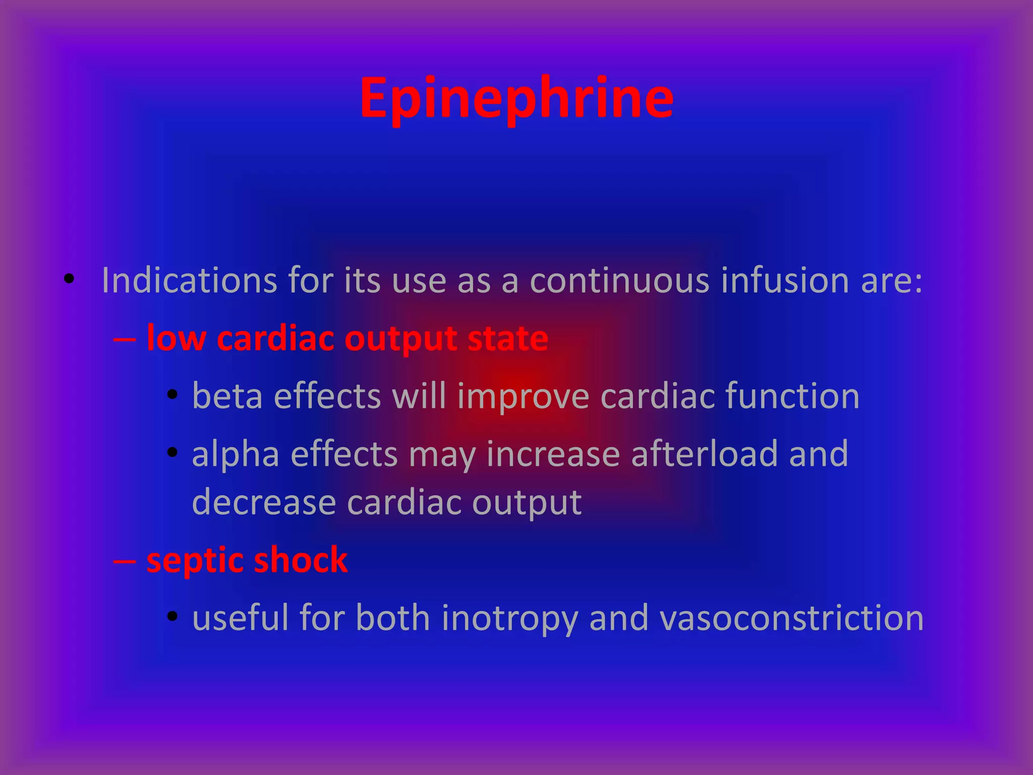 Vasoactive and inotropic agents | PPTX