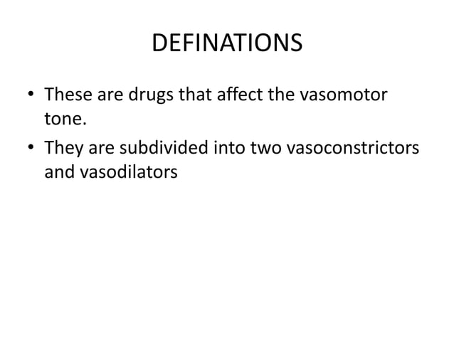 Vasoactive drugs | PPTX | Heart and Cardiovascular Diseases | Diseases and Conditions
