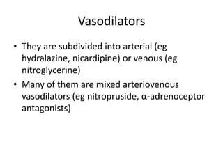 Vasoactive drugs | PPTX