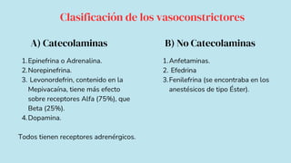 Vasoconstrictores_. Anestesicos con vasoconstrictores | PDF
