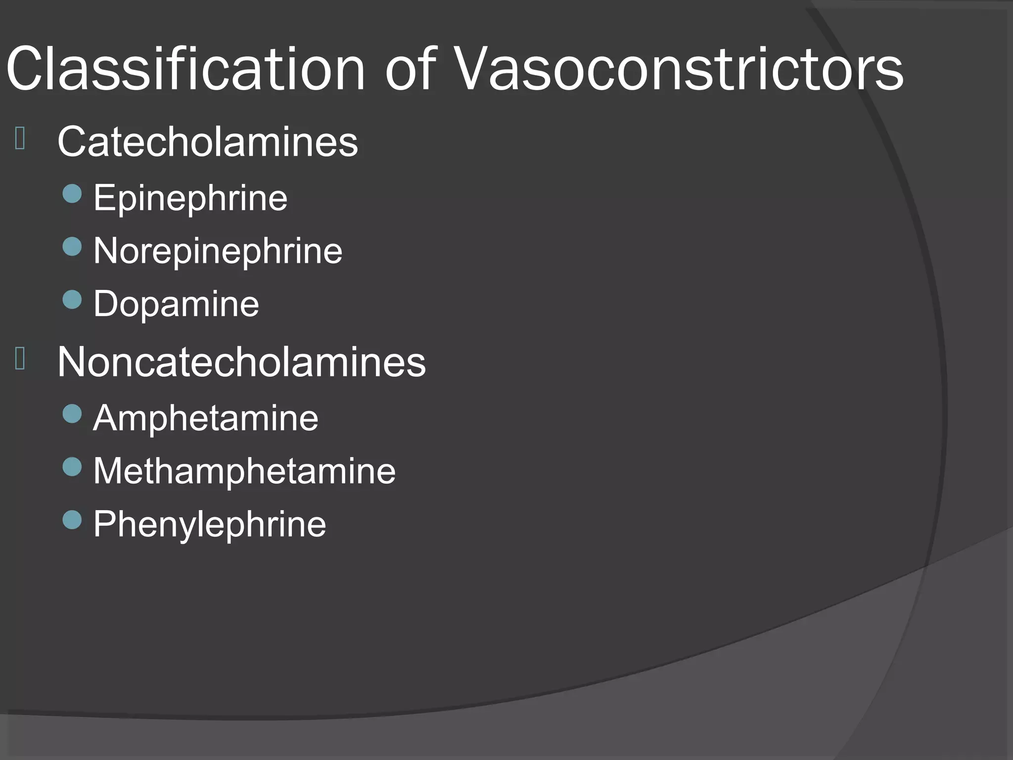 Vasoconstrictors | PPT