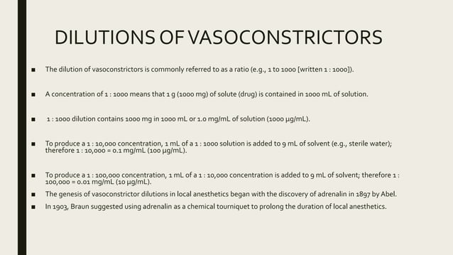 Vasoconstrictors | PPTX