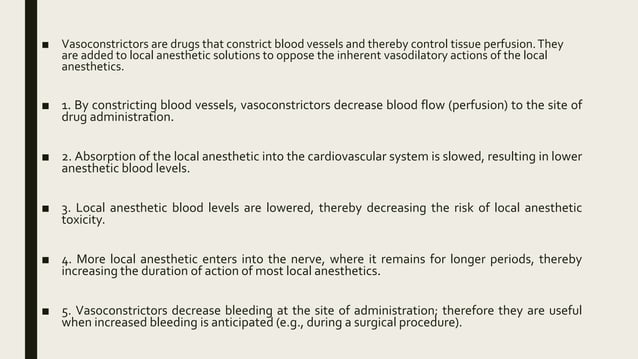 Vasoconstrictors | PPTX
