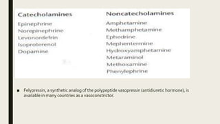 Vasoconstrictors | PPTX